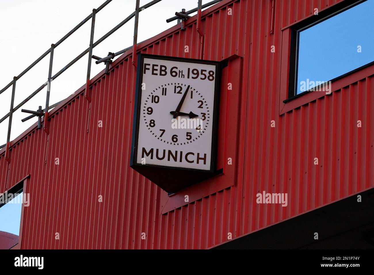 The Munich clock as Manchester United mark the 65th anniversary of the ...