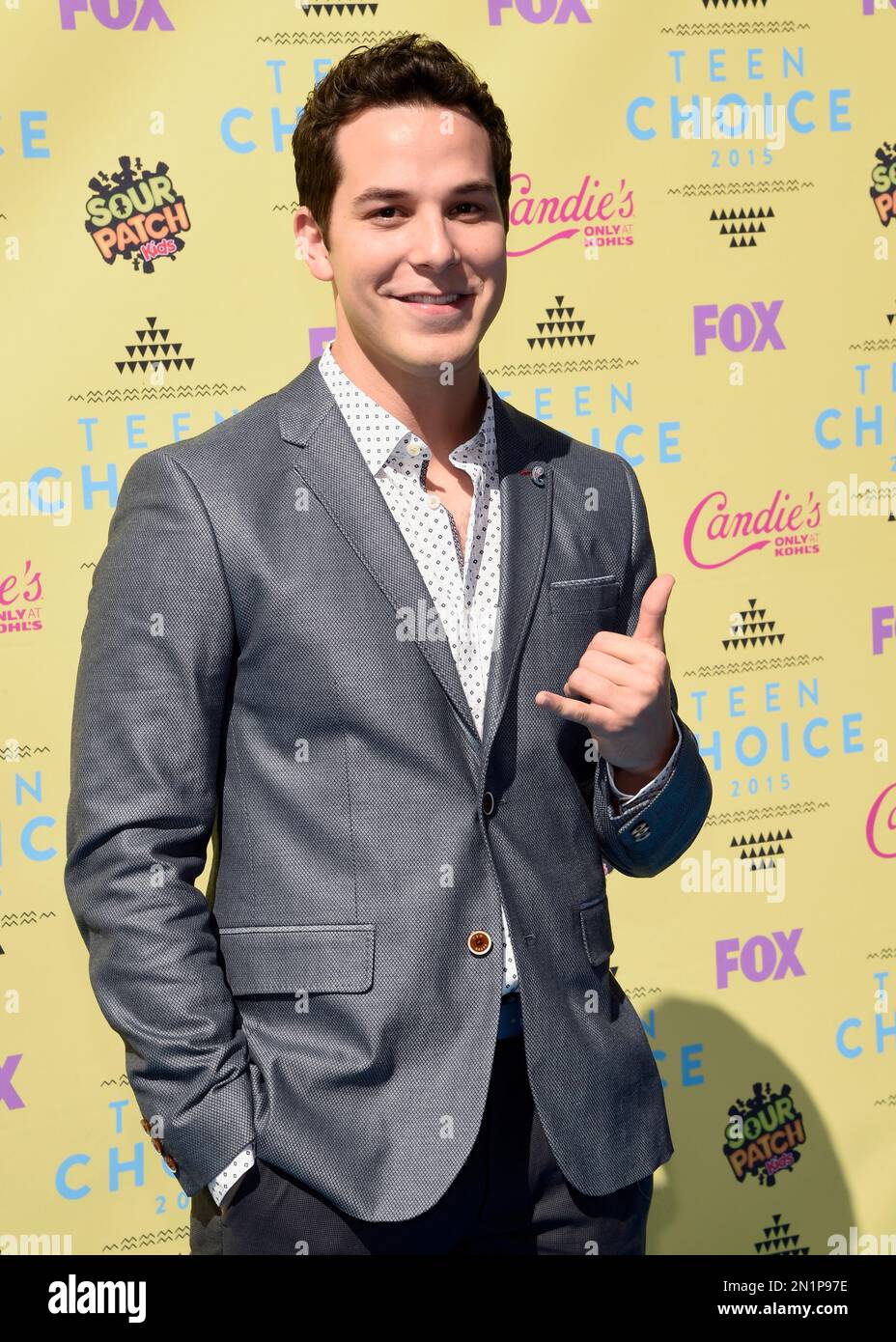 Skylar Astin arrives at the Teen Choice Awards at the Galen Center on ...