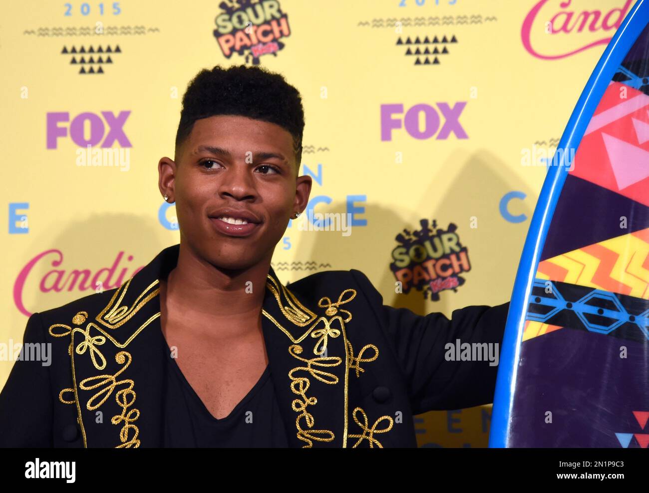 Bryshere Y. Gray poses in the press room with the award for choice TV ...