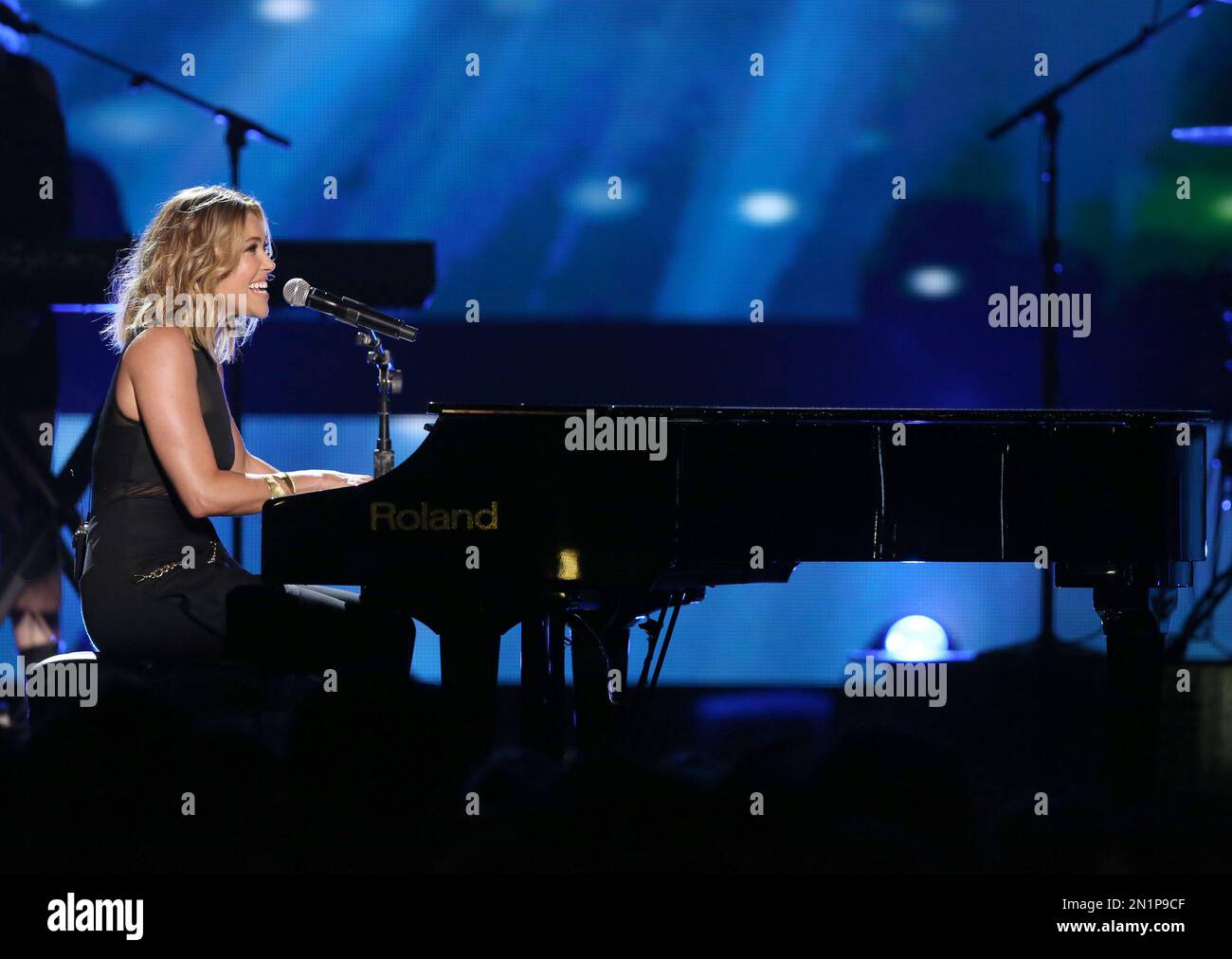 Rachel Platten performs “Fight Song” at the Teen Choice Awards at the ...