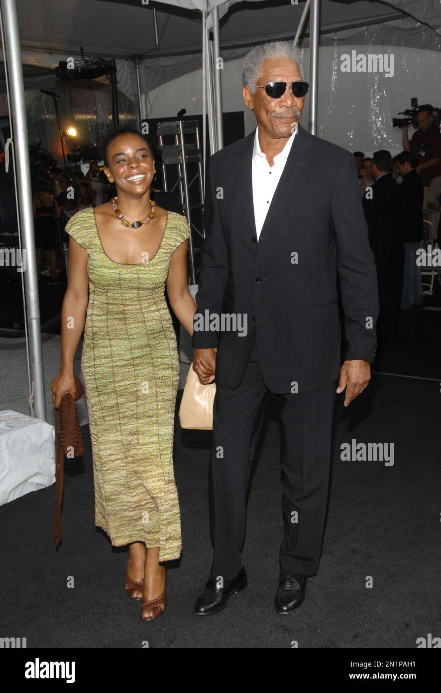 Actor Morgan Freeman and his step-granddaughter E'Dena Hines attend the ...