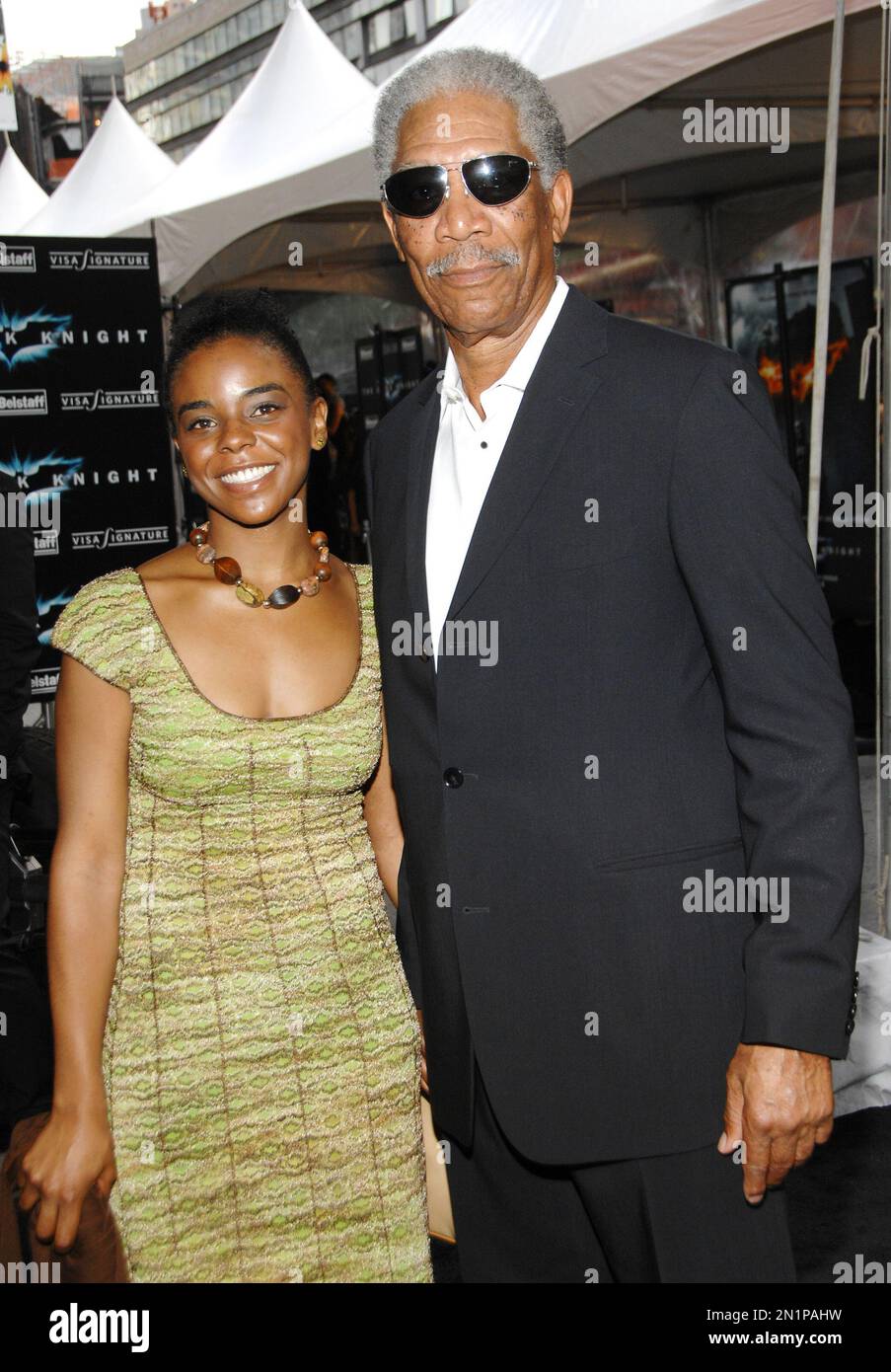 Actor Morgan Freeman and his step-granddaughter E'Dena Hines attend the ...