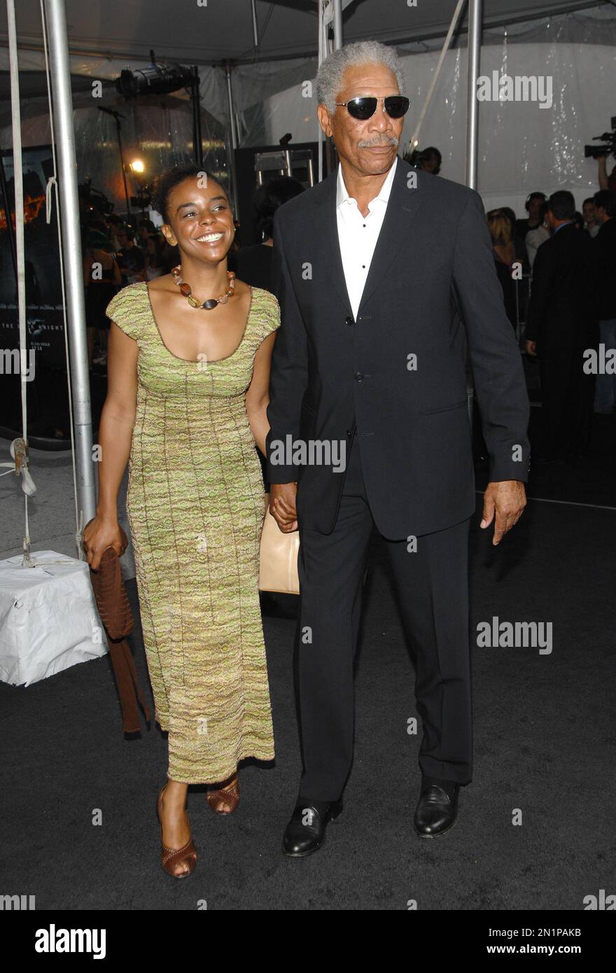 Actor Morgan Freeman and his step-granddaughter E'Dena Hines attend the ...