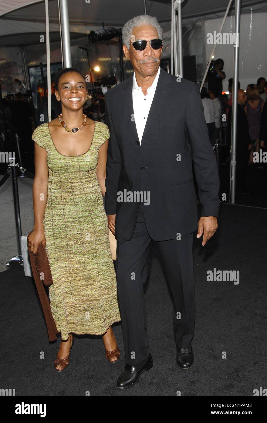 Actor Morgan Freeman and his step-granddaughter E'Dena Hines attend the ...