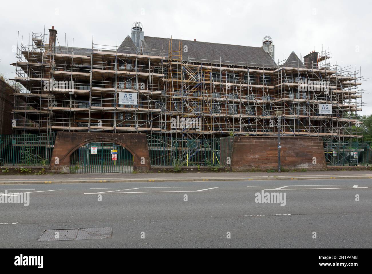 Scotland Street School museum with scaffolding during renovation works ...