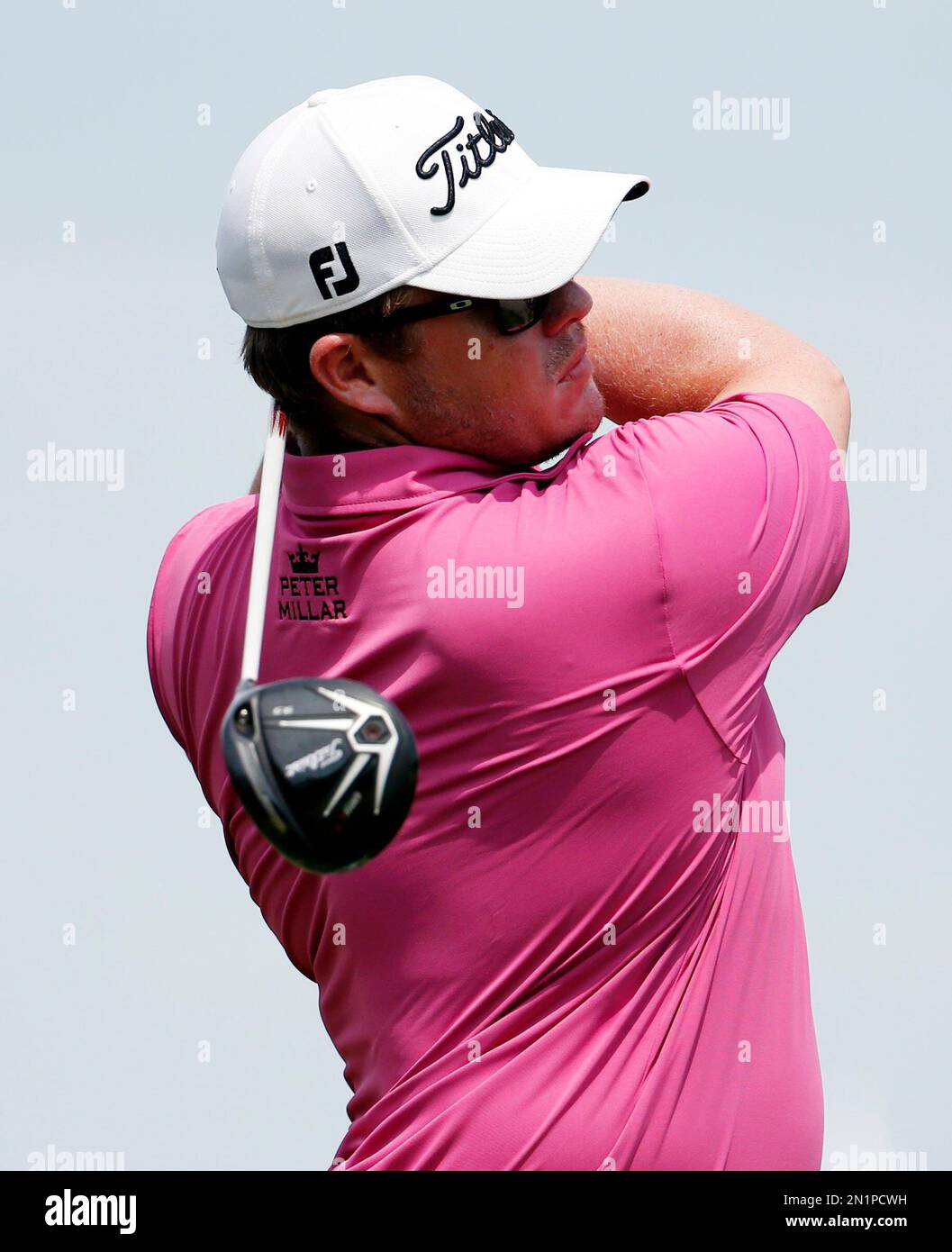 George Coetzee, of South Africa, on the first hole during the fourth ...