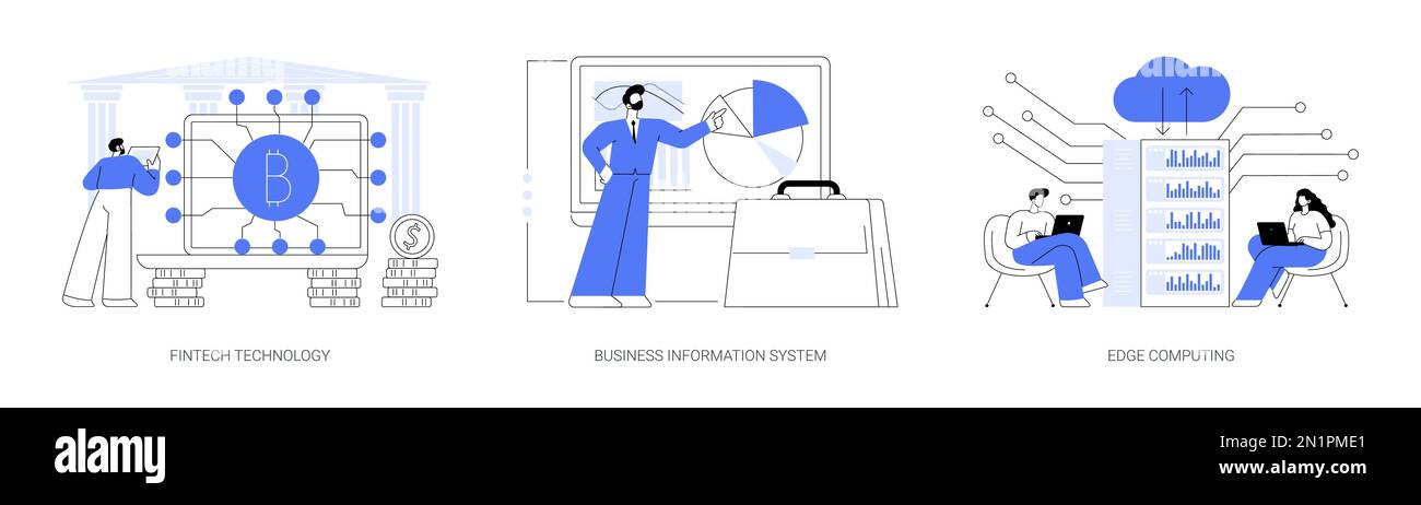 IT infrastructure and technology integration abstract concept vector ...