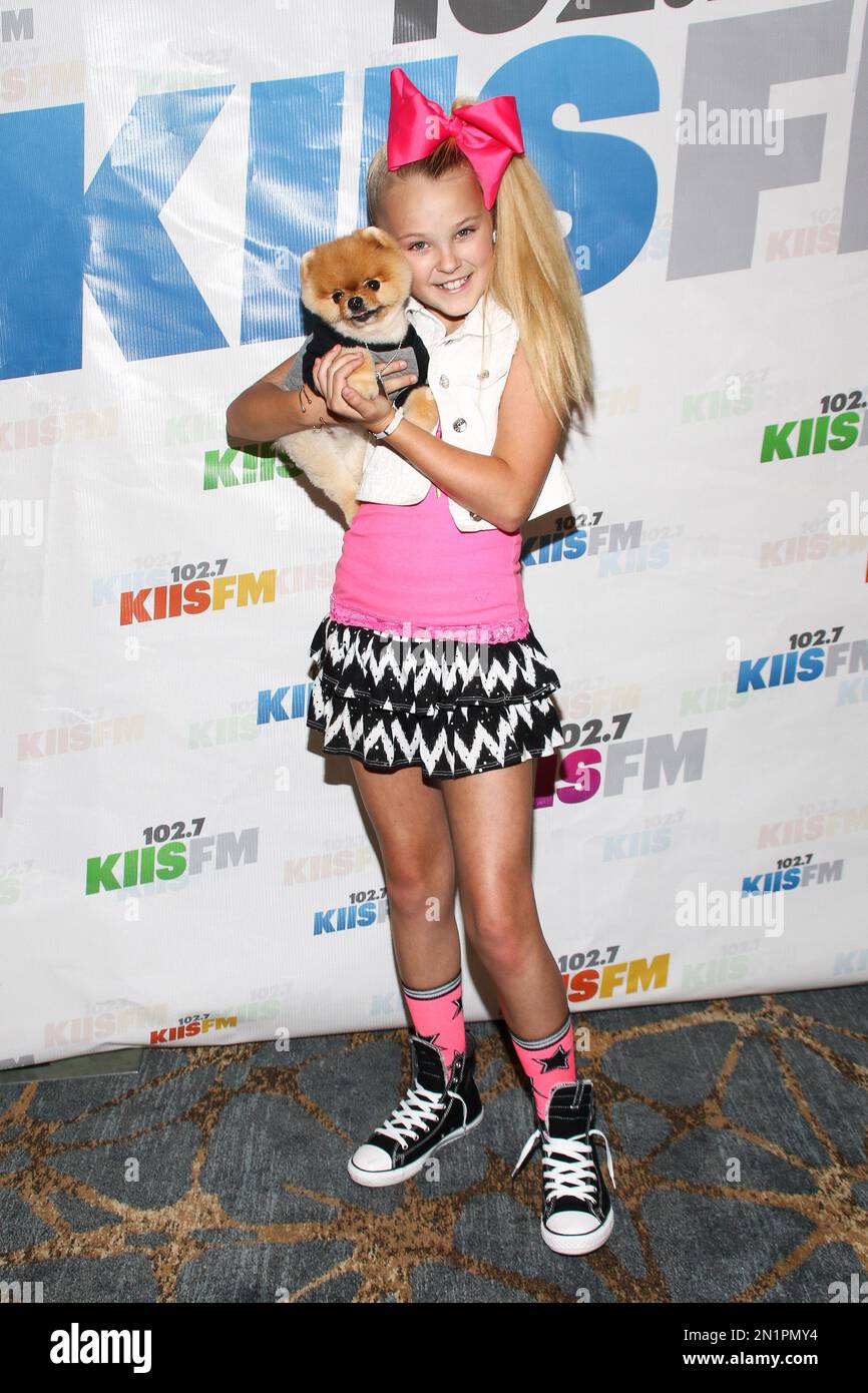 Jeff Pom, left, and JoJo Siwa attend the 102.7 KIIS FM's Teen Choice ...