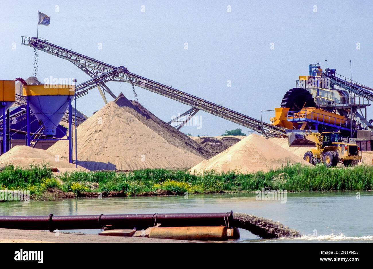 The Netherlands. Dredging sand Stock Photo - Alamy