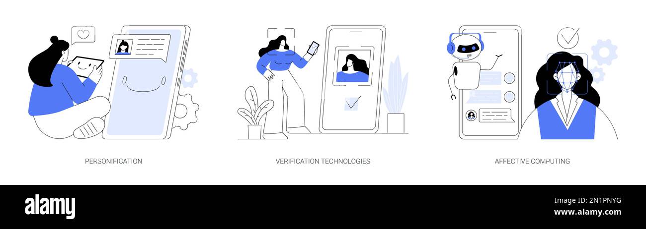 Data access and user experience abstract concept vector illustrations ...