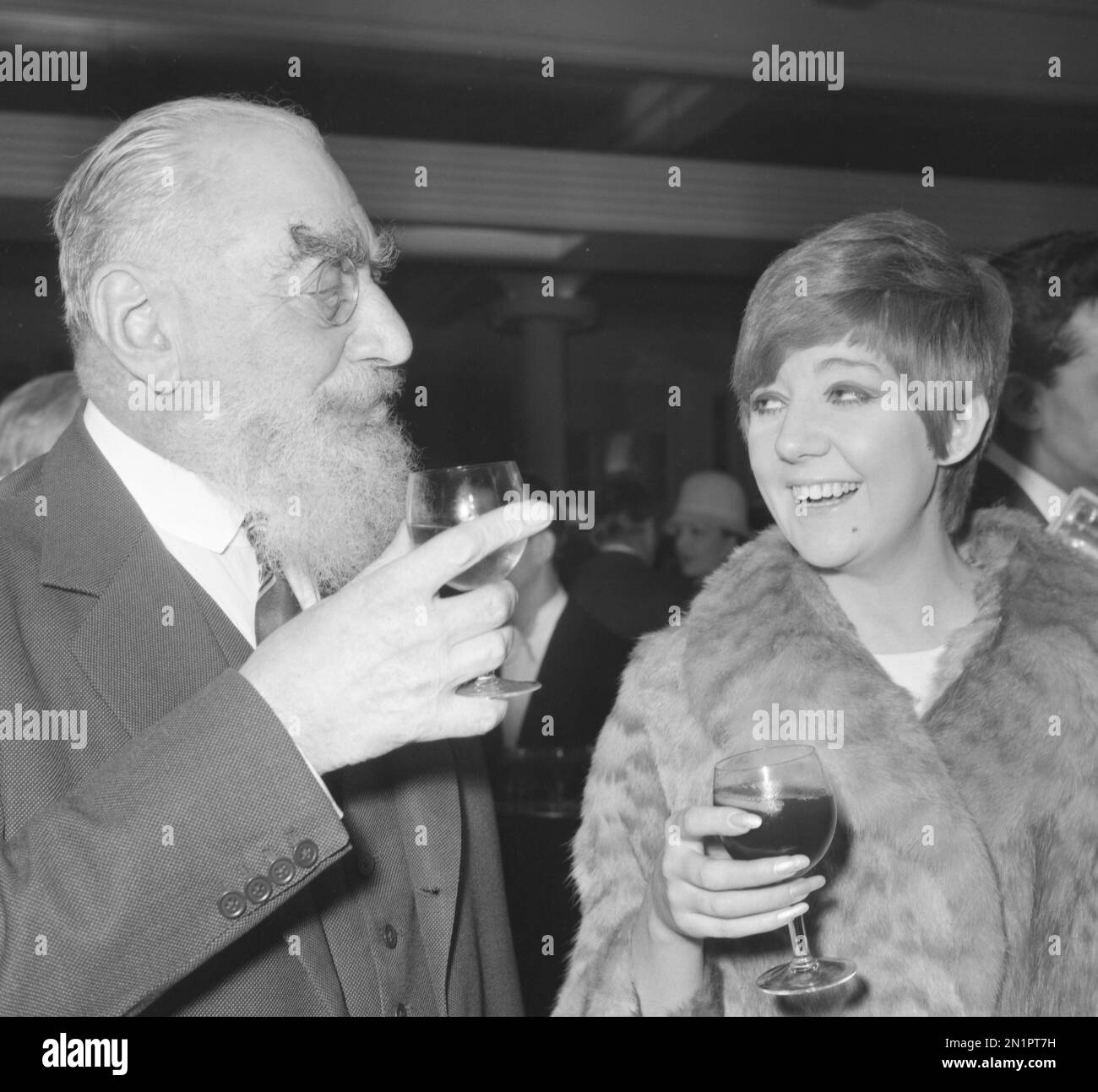 British pop singer Cilla Black talks to oil millionaire Nubar ...