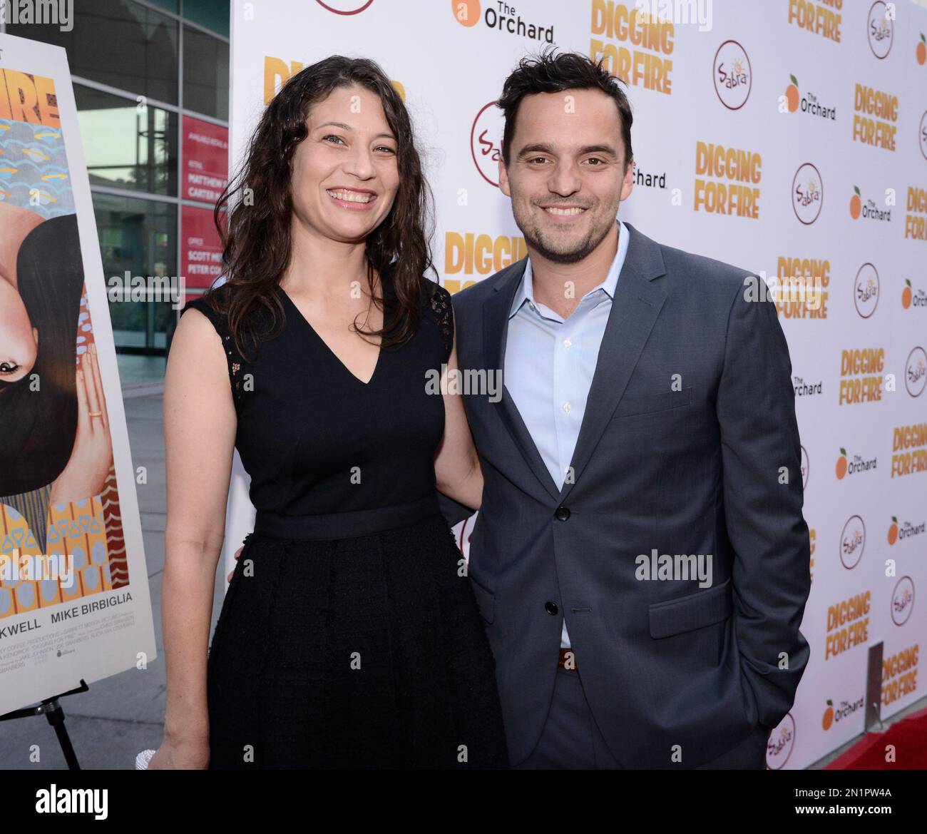 Actor Jake Johnson, right, and his wife Erin Payne attend the Los ...