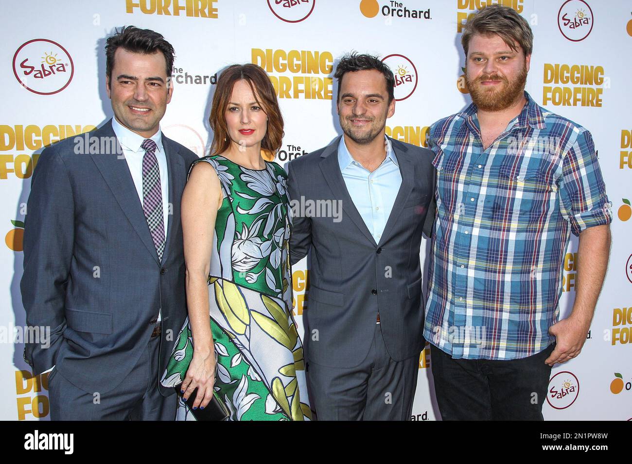 From left, Ron Livingston, Rosemarie DeWitt, Jake Johnson, and Steve Berg attends the premiere ...