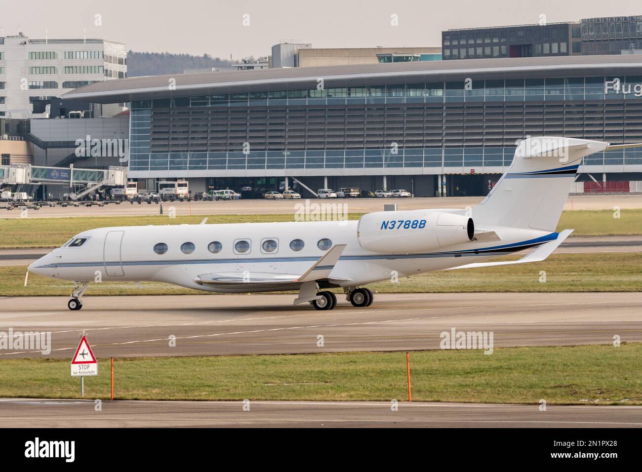 Zurich, Switzerland, January 20,2023 Gulfstream G550 business aircraft ...
