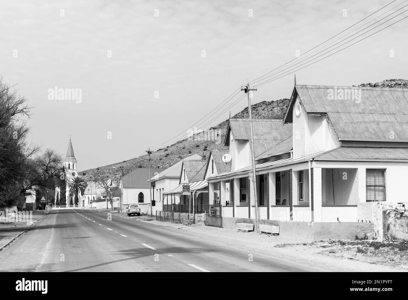 Victoria West, South Africa - Sep 2, 2022: A street scene, with ...