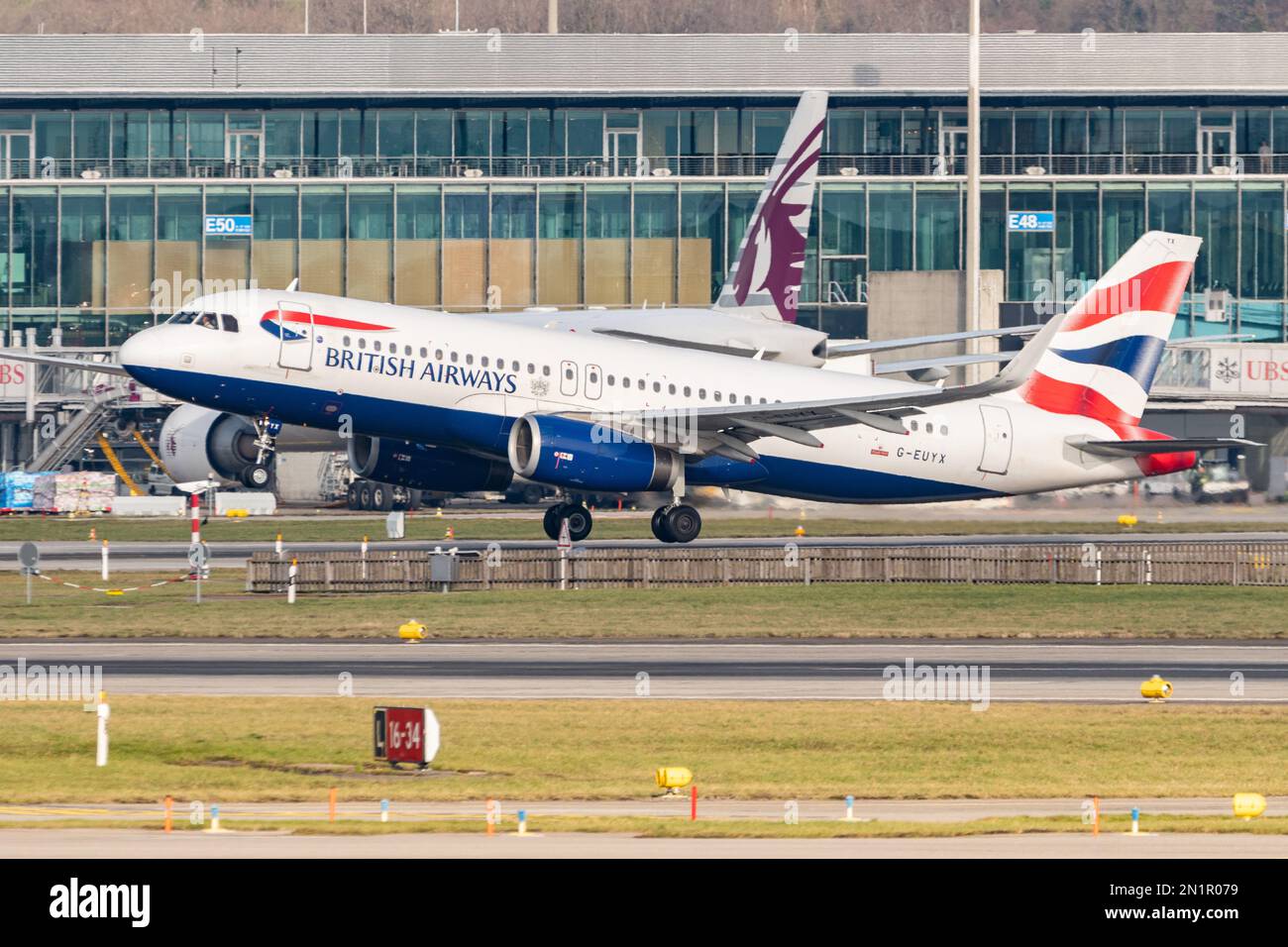 Zurich, Switzerland, January 20,2023 British airways Airbus A320-232 ...