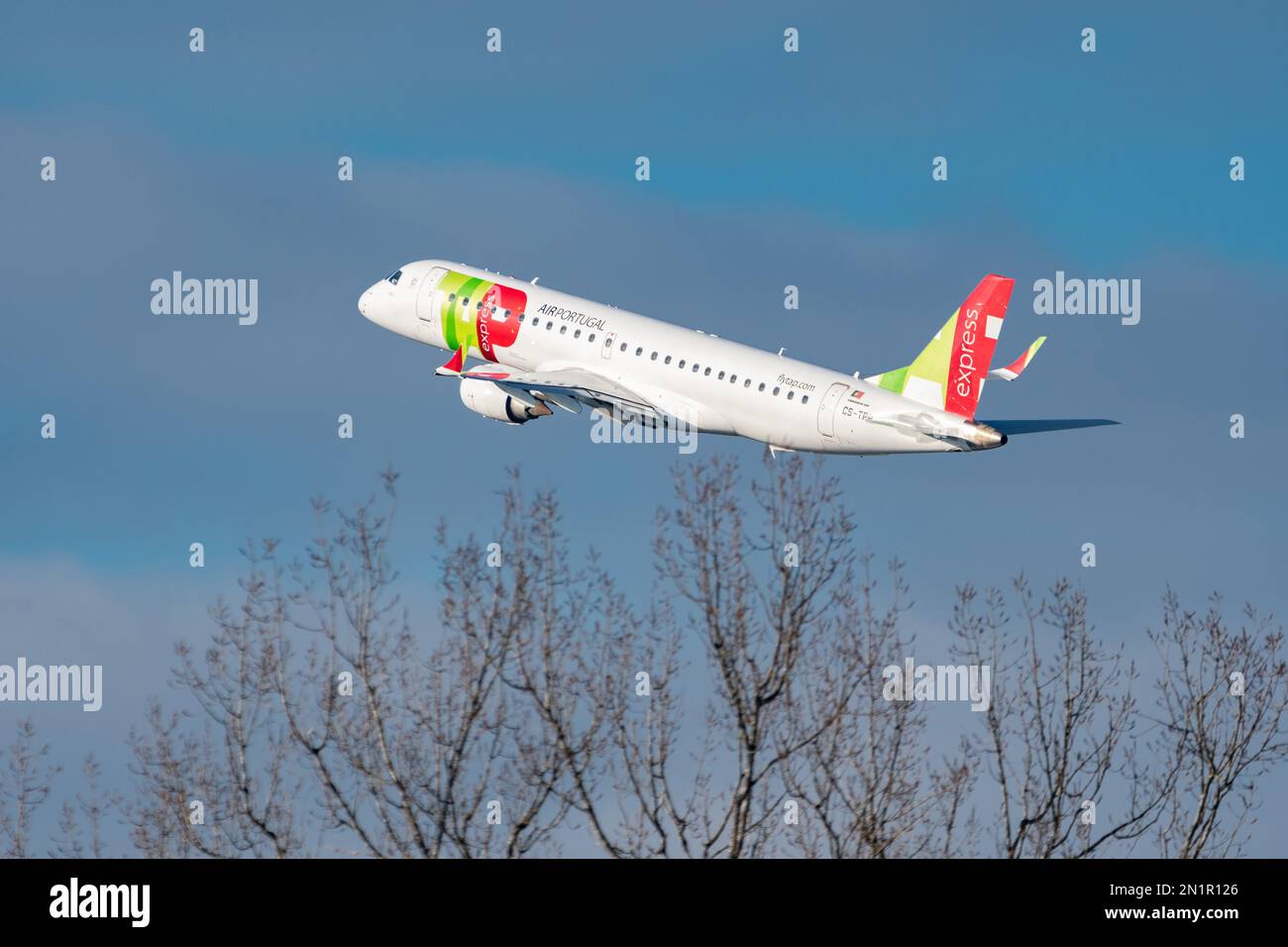 Zurich, Switzerland, January 20,2023 TAP Air Portugal Embraer E-190LR ...