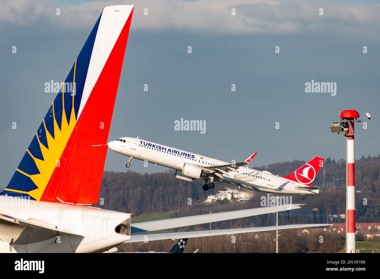 Zurich, Switzerland, January 20,2023 Turkish airlines Airbus A321-271NX ...