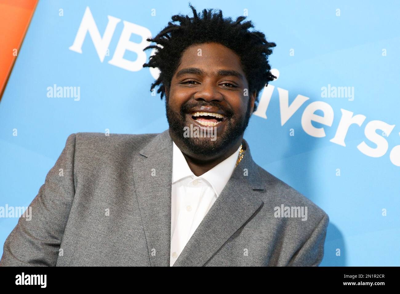 Ron Funches arrives at the NBCUniversal Summer TCA Tour at the Beverly ...