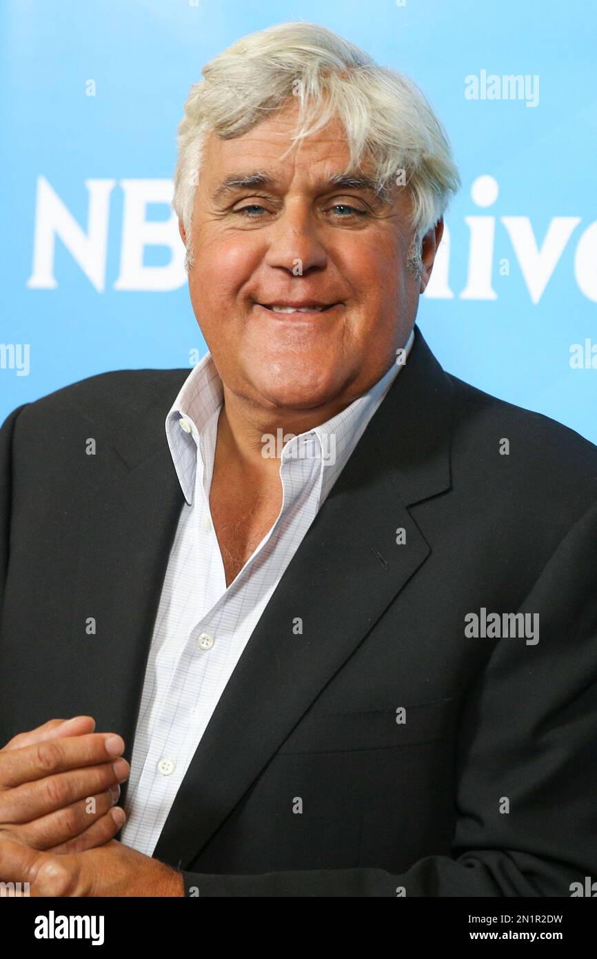 Jay Leno arrives at the NBCUniversal Summer TCA Tour at the Beverly ...