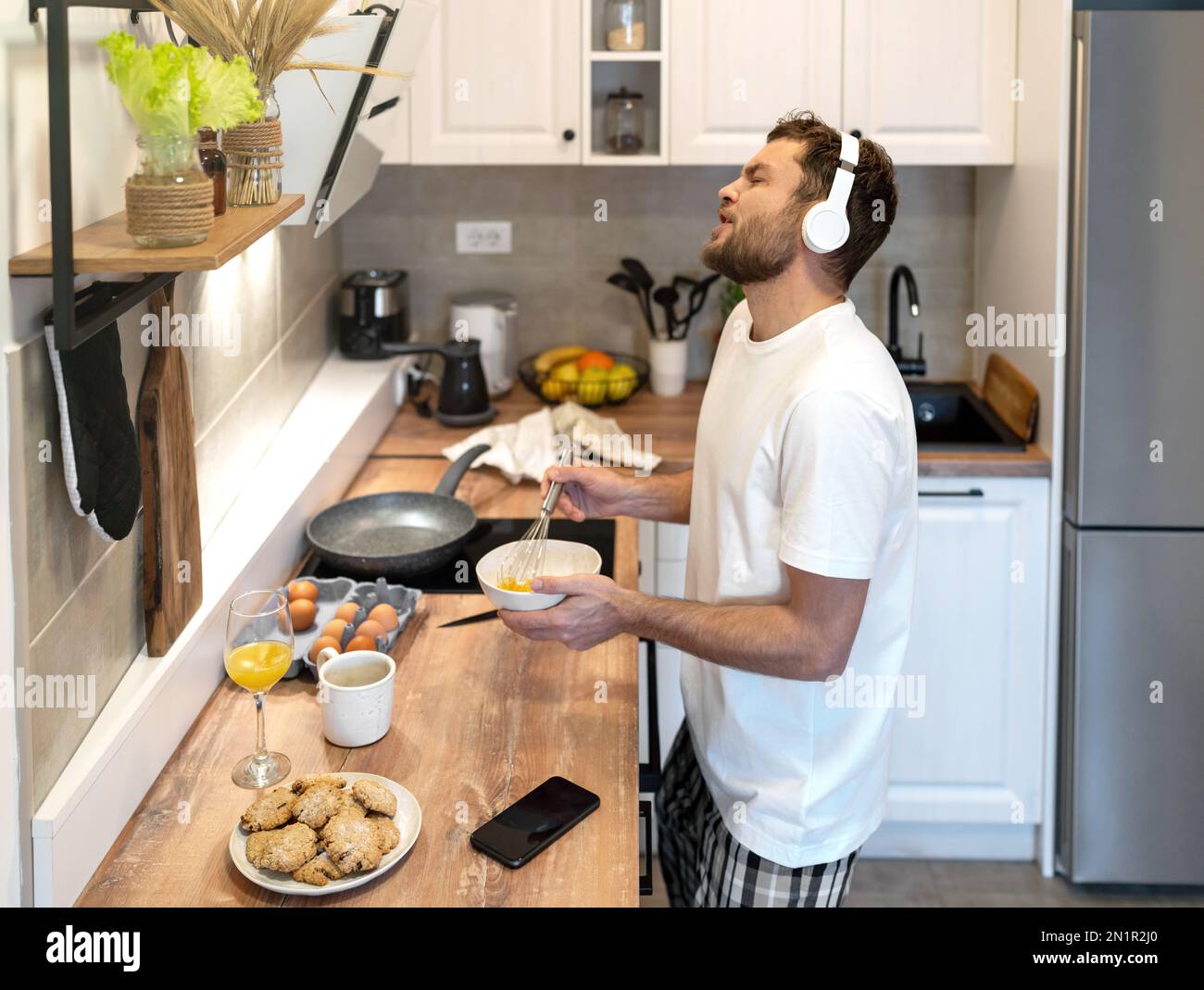 Man Cooking Breakfast