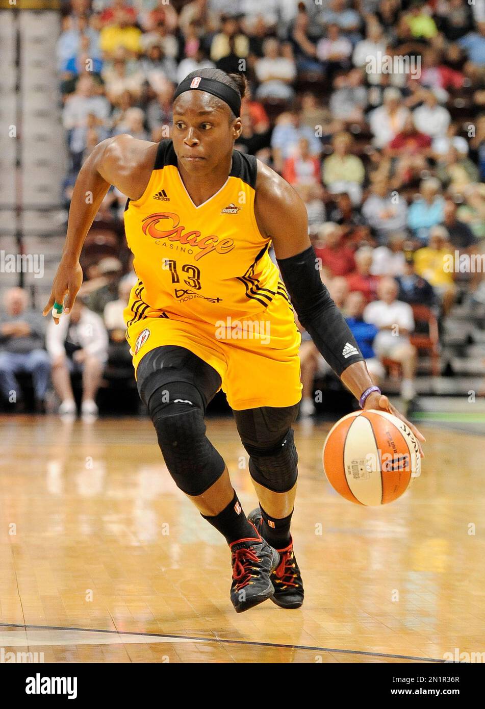 Tulsa Shock’s Karima Christmas during the second half of a WNBA ...