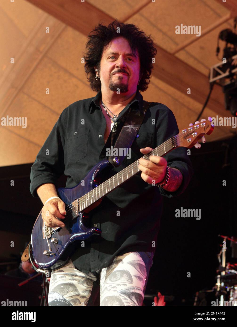 Steve Lukather of the band Toto performs in concert at Pier Six ...