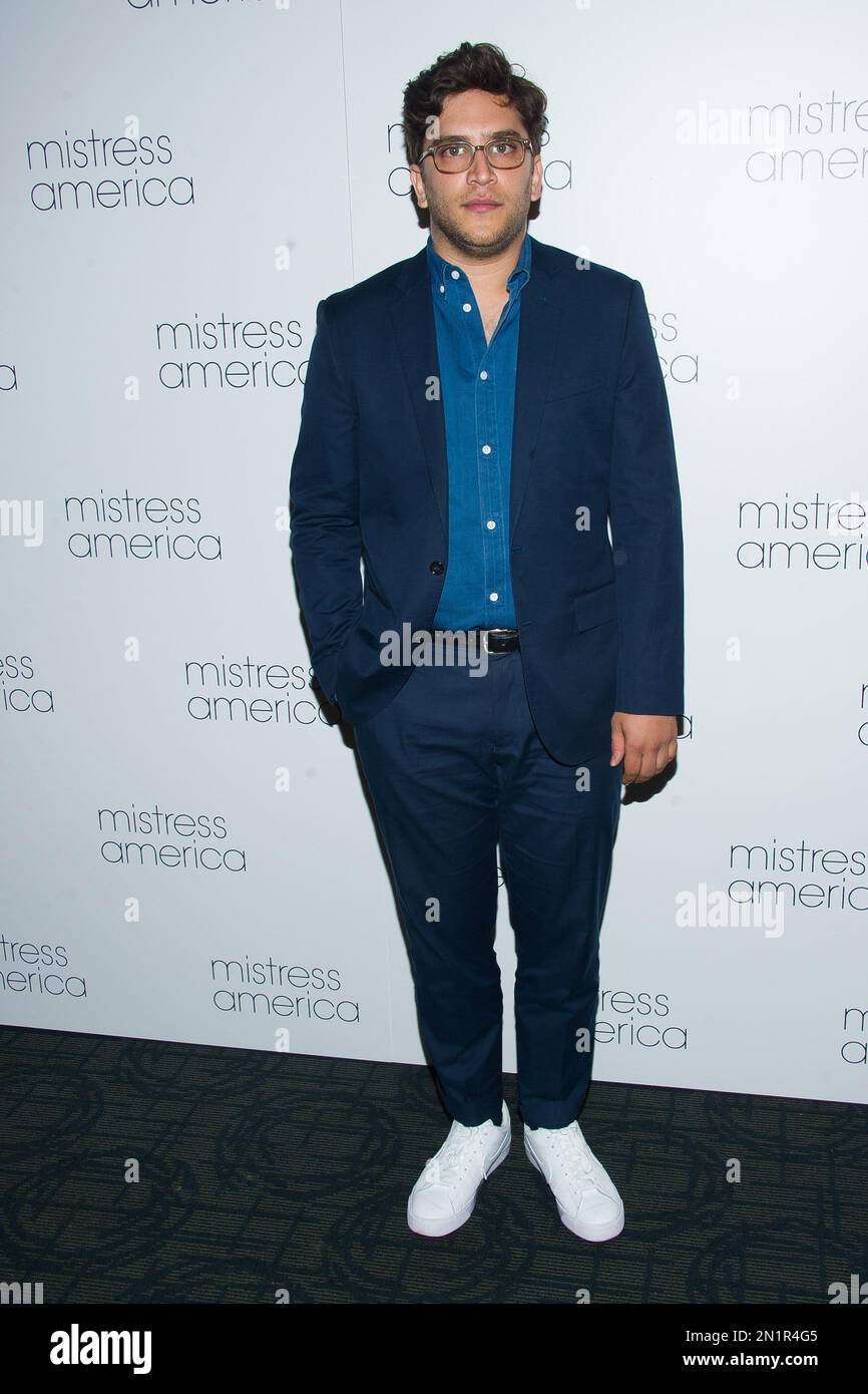 Matthew Shear attends the premiere of "Mistress America" at the ...