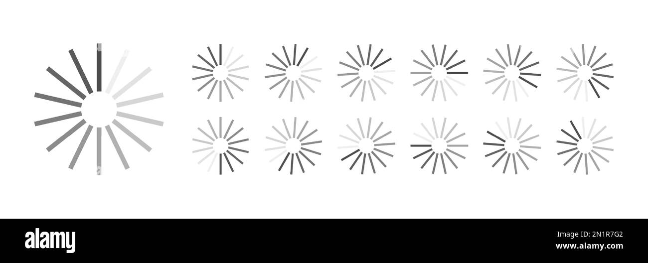 Circular Loading Buffering Icons Vector Stock Vector Image & Art - Alamy