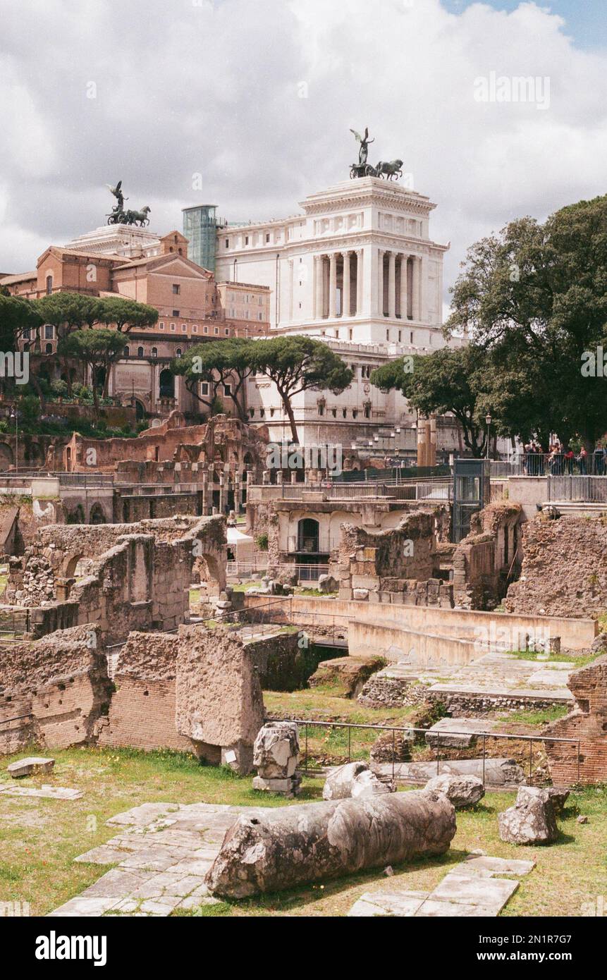 Roman Forum and Altar of Victory Stock Photo - Alamy