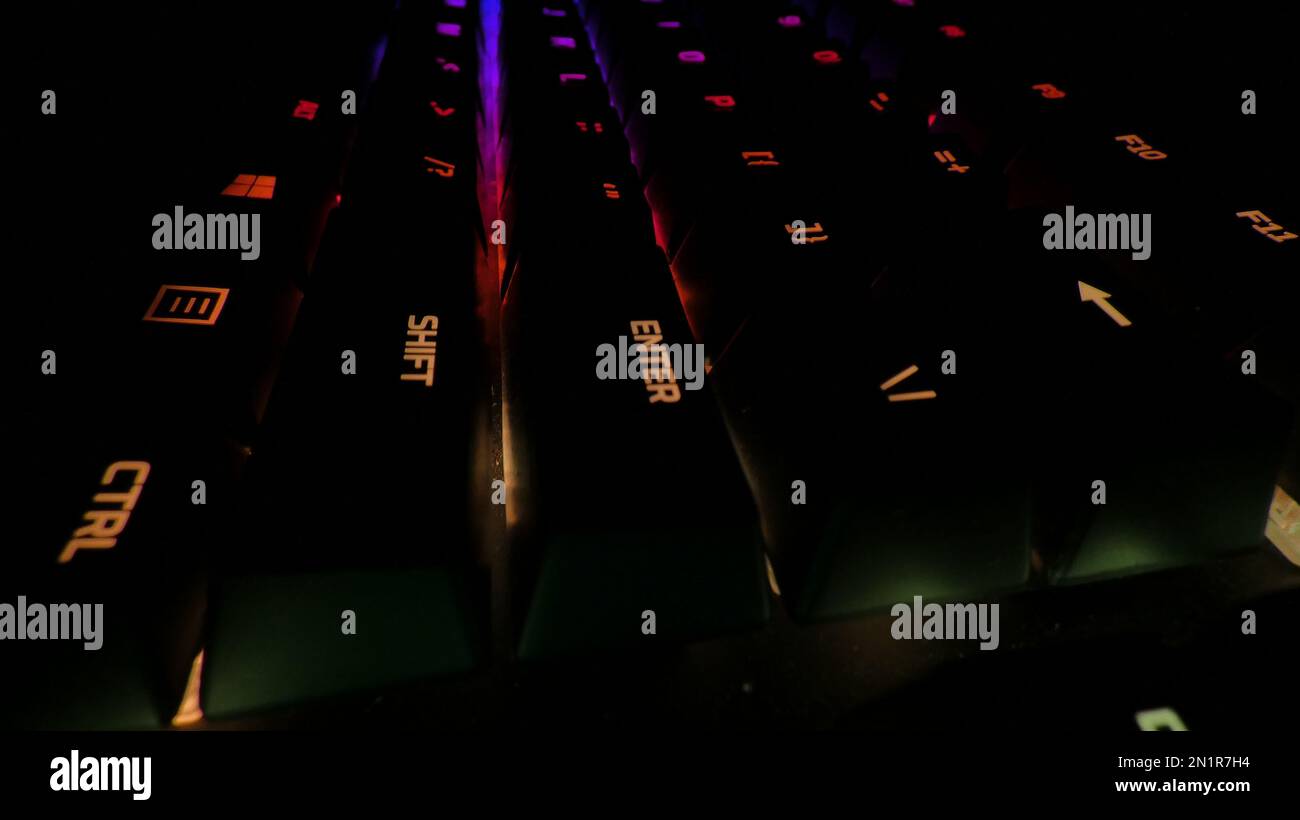 The colorful illuminated computer keyboard - LED-designed hardware ...