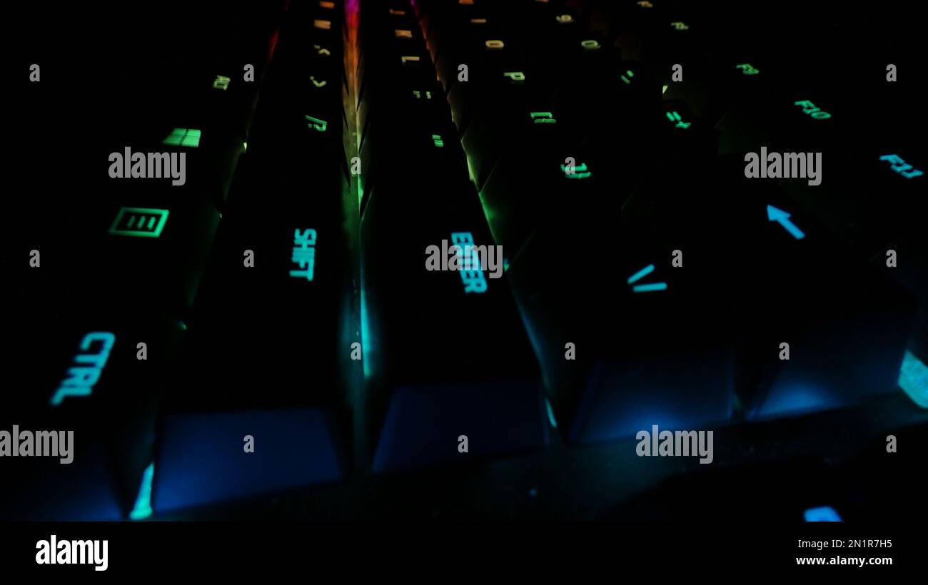 The colorful illuminated computer keyboard - LED-designed hardware ...
