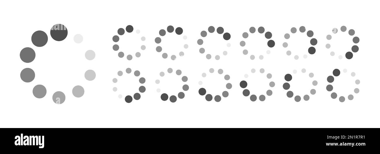 Circular Loading Buffering Icons Vector Stock Vector Image & Art - Alamy