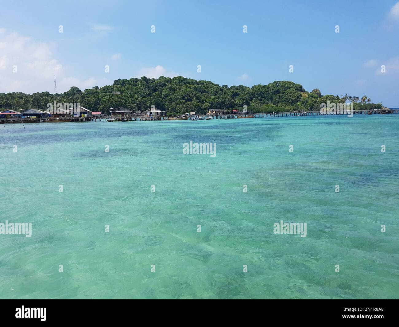 Beautiful water of Trikora Beach in Tg Pinang, Indonesia Stock Photo ...