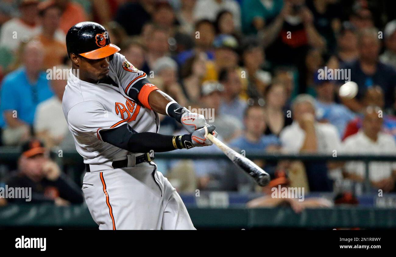 Baltimore Orioles' Adam Jones hits a two-run home run against the ...