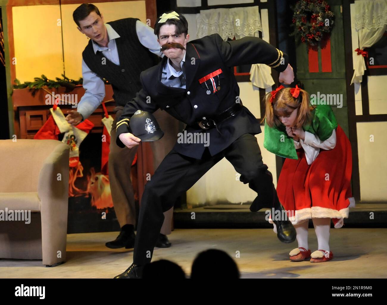 VINNYTSIA, UKRAINE - FEBRUARY 06, 2023 - Actors perform during the play ...