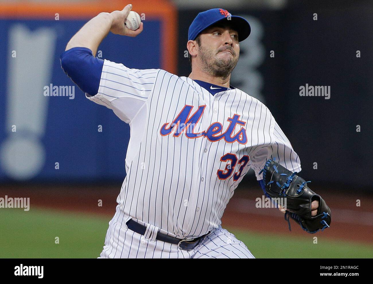 New York Mets pitcher Matt Harvey delivers against the Colorado Rockies ...
