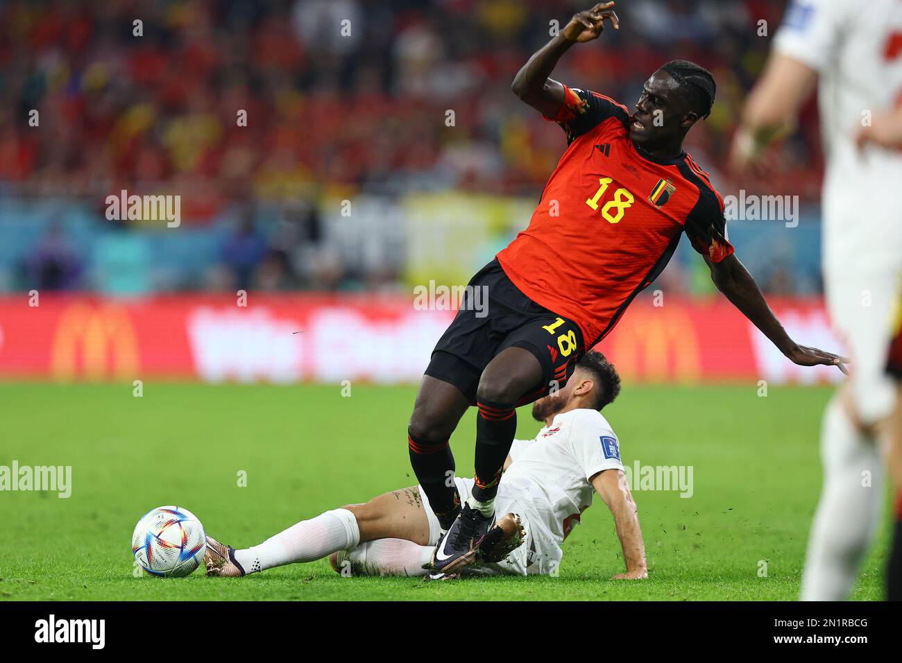 DOHA, QATAR - NOVEMBER 23: Amadou Onana during the FIFA World Cup Qatar ...