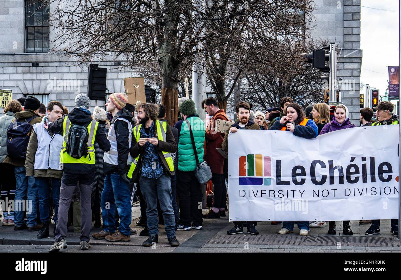 A United Against Racism march assembling on O’Connell Street, Dublin ...