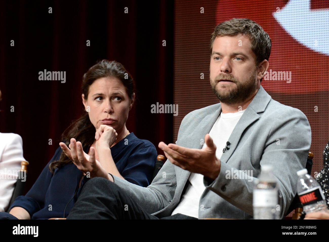 Maura Tierney and Joshua Jackson seen at Showtime's 2015 Summer TCA ...