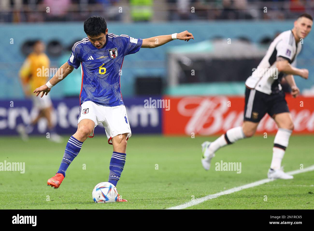 AR-RAJJAN, QATAR - NOVEMBER 23: Wataru Endo during the FIFA World Cup ...
