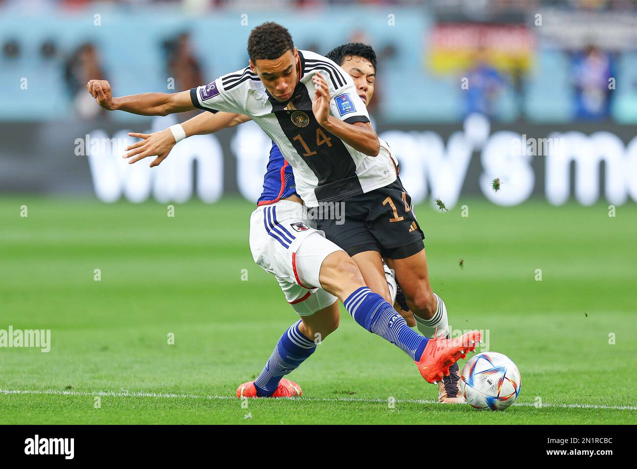 AR-RAJJAN, QATAR - NOVEMBER 23: Jamal Musiala during the FIFA World Cup ...