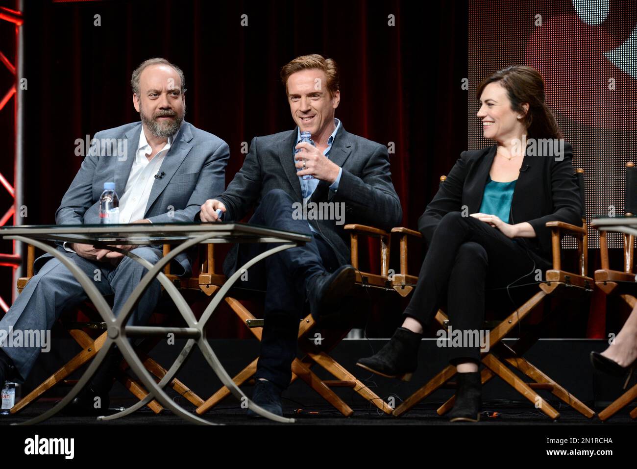 Paul Giamatti, Damian Lewis and Maggie Siff seen at Showtime's 2015 ...