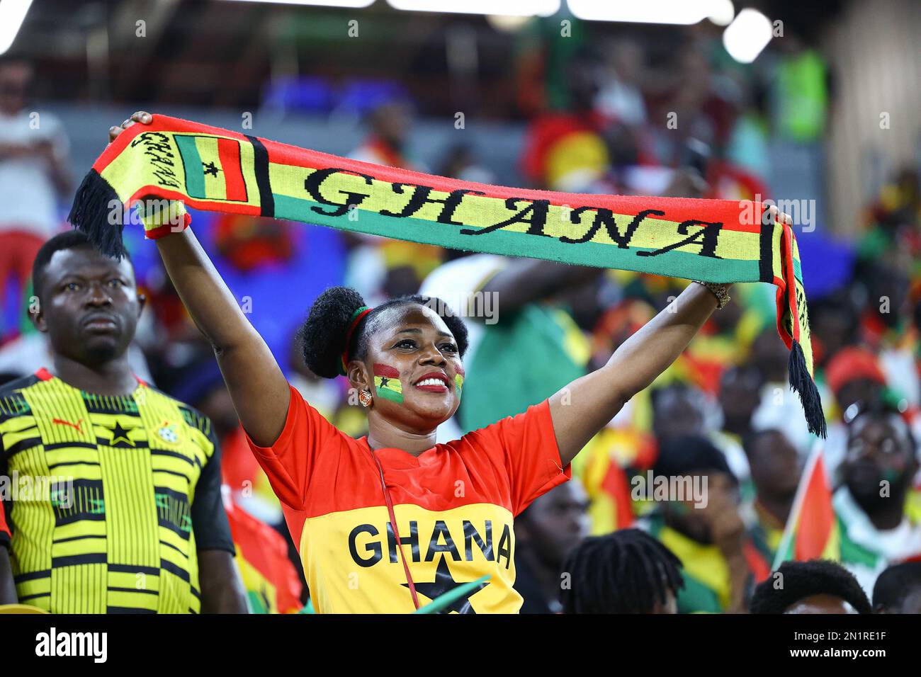 DOHA, QATAR - NOVEMBER 24: Ghana fans during the FIFA World Cup Qatar ...