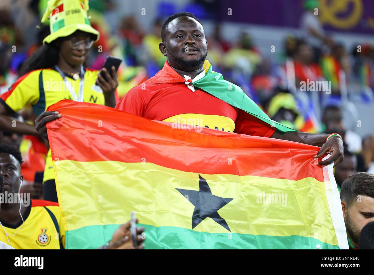 DOHA, QATAR - NOVEMBER 24: Ghana fans during the FIFA World Cup Qatar 2022 Group H match between ...
