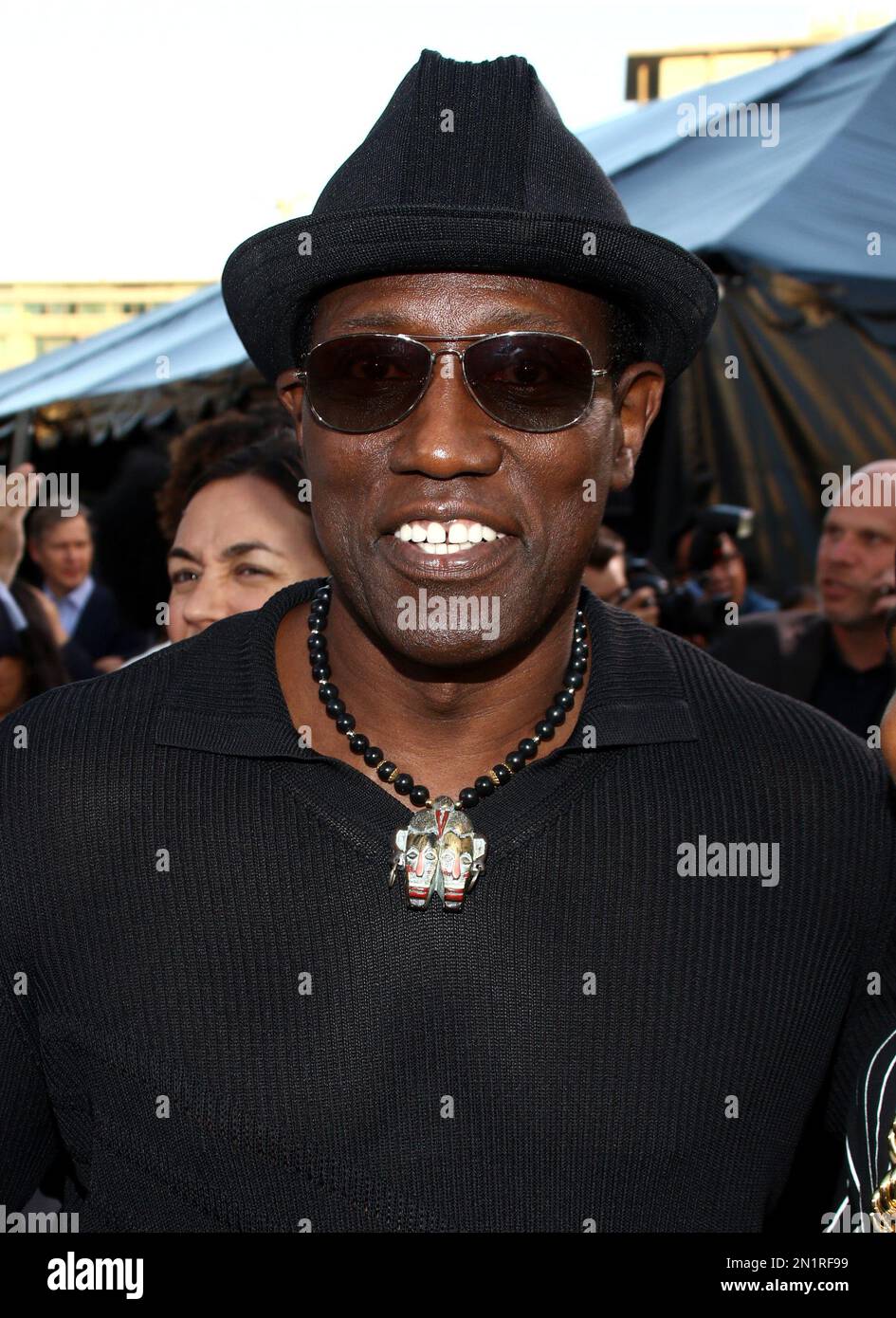 Wesley Snipes arrives at the Los Angeles premiere of "Straight Outta ...