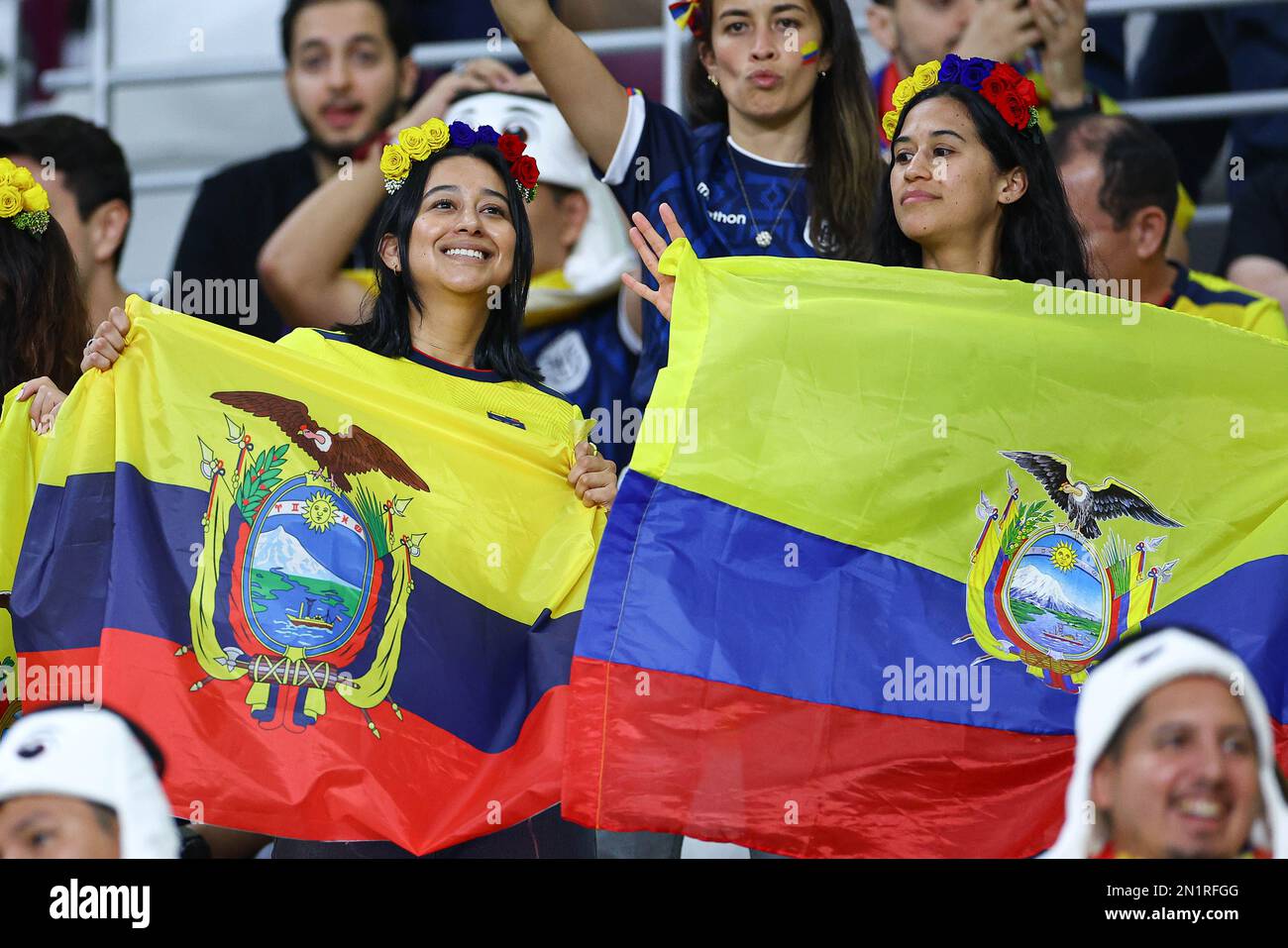 DOHA, QATAR - NOVEMBER 25: Ecuador fans during the FIFA World Cup Qatar ...