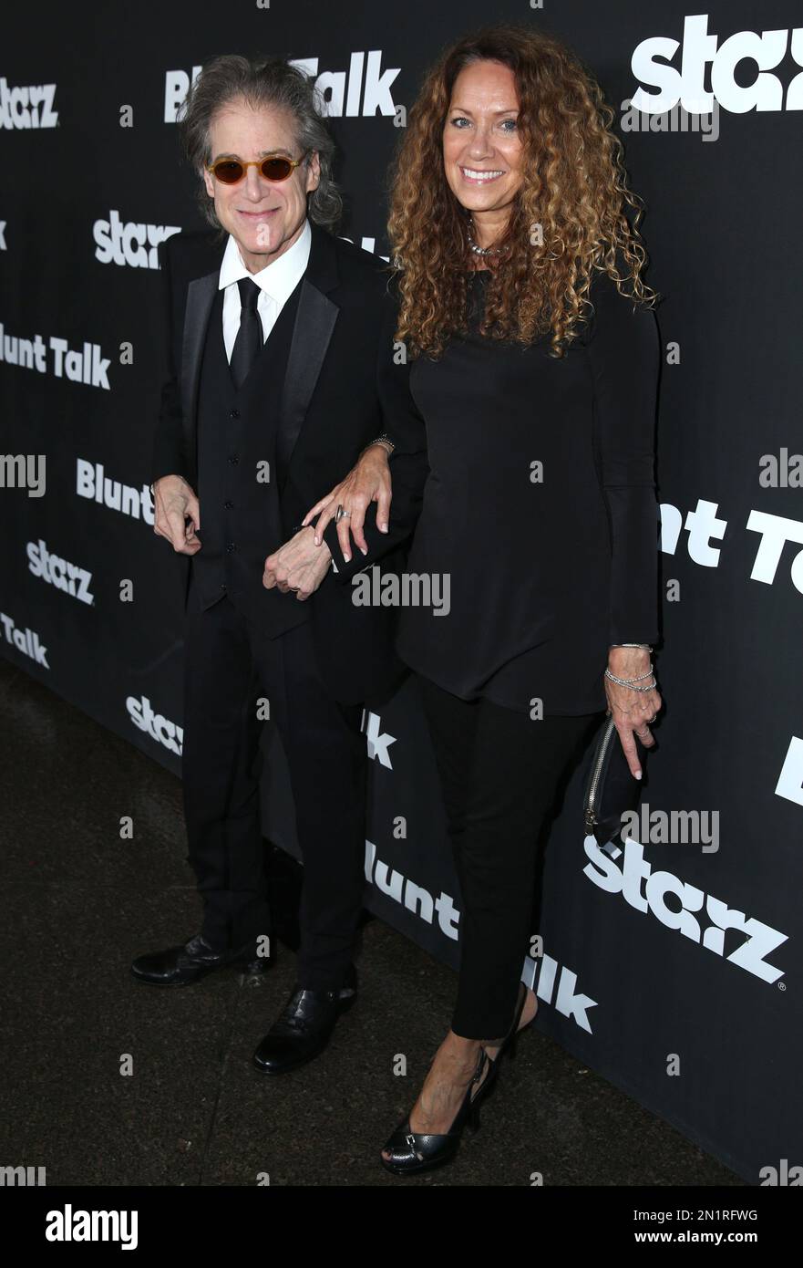 Richard Lewis, left, and Joyce Lapinsky arrive at the Los Angeles ...