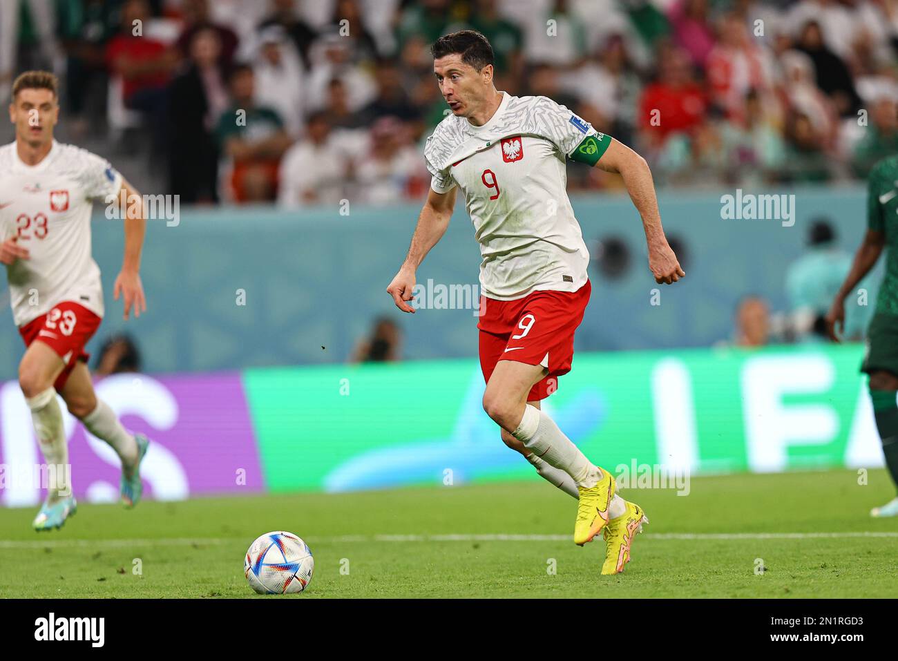 Robert Lewandowski during the FIFA World Cup Qatar 2022 Group C match ...