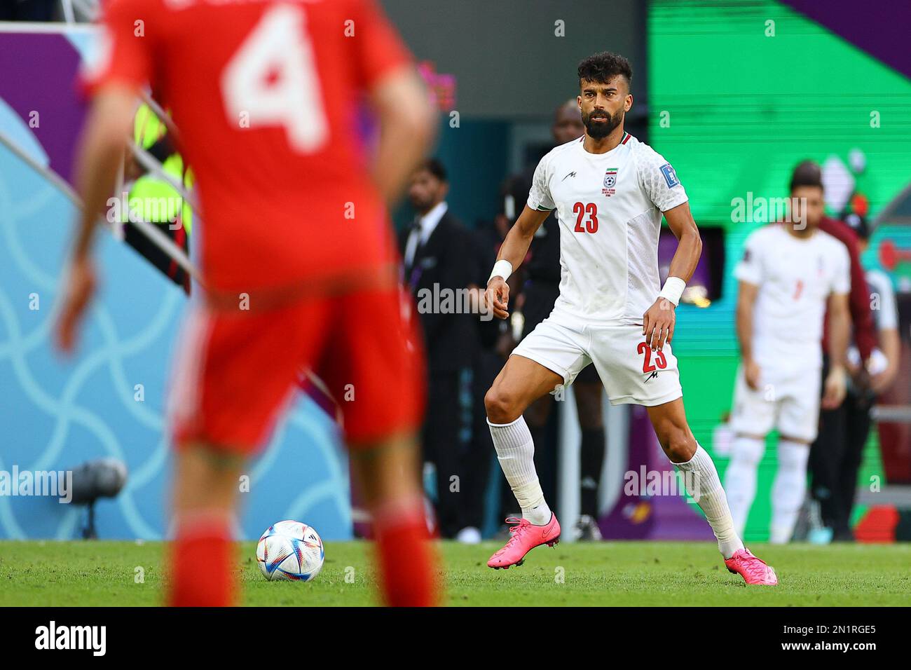 DOHA, QATAR - NOVEMBER 25: Ramin Rezaeian during the FIFA World Cup ...
